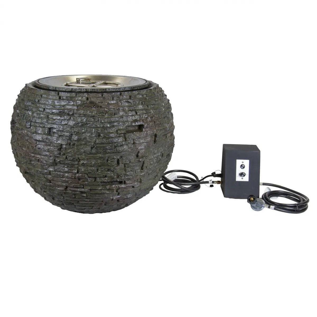 Aquascape Fire And Water Stacked Slate Sphere - Medium | Ponds Online